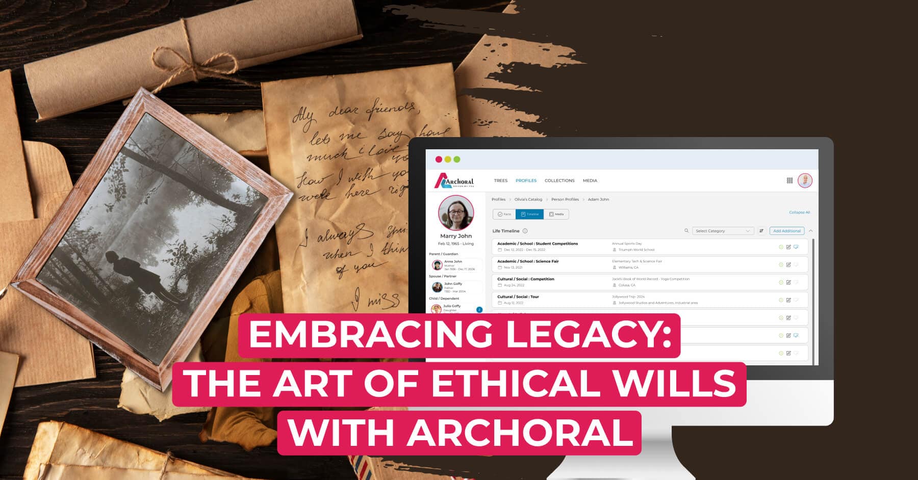 Archoral's Dashboard: Your Genealogy Management Simplified